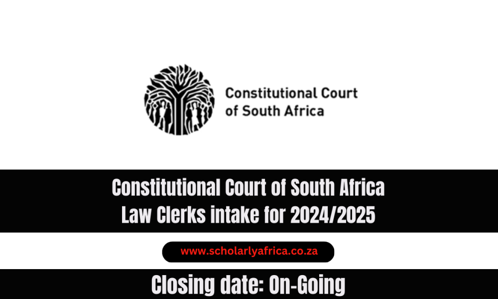 Constitutional Court of South Africa Law Clerks intake for 2024/2025